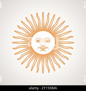 Sun of May - symbol from the flag of Argentina Stock Vector Image & Art ...