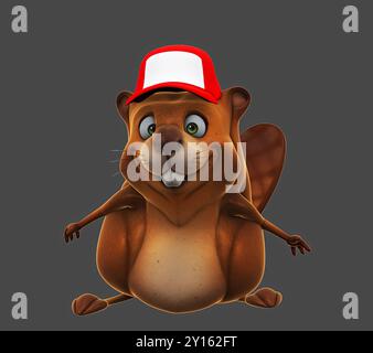 Fun 3D cartoon beaver talking Stock Photo - Alamy