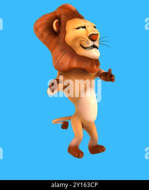 Fun 3D cartoon lion dancing Stock Photo - Alamy