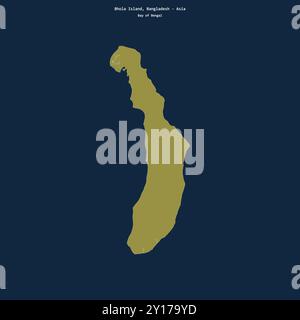 Bhola Island in the Bay of Bengal - belonging to Bangladesh. Described ...