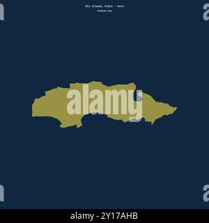 Diu Island in the Arabian Sea - belonging to India. Described location ...