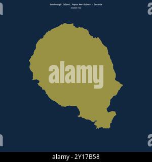 Goodenough Island in the Solomon Sea, belonging to Papua New Guinea, described and highlighted ...