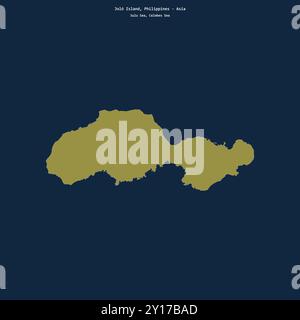 Jolo Island in the Sulu Sea, belonging to Philippines, cropped to ...