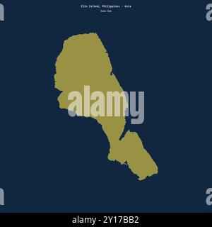 Ilin Island in the Sulu Sea, belonging to Philippines, described and highlighted on a ...