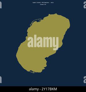 Lapak Island in the Celebes Sea, belonging to Philippines, cropped to ...