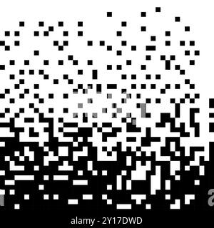 Dissolve pixel disperse blocks. Dust fragment, broken dots texture ...