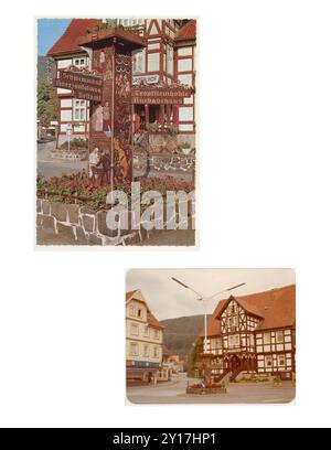 Vintage 1973 snapshot of Bad Grund, a picturesque town in West Germany ...