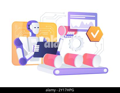 AI-Powered Quality Control abstract concept vector illustration Stock ...