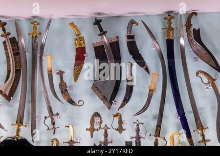 antique weapons for war fighting at indoor Stock Photo - Alamy