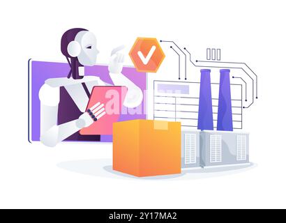 AI-Streamlined Compliance abstract concept vector illustration Stock ...