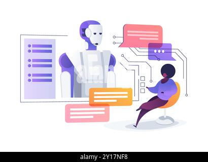 AI-Streamlined Customer Support abstract concept vector illustration ...