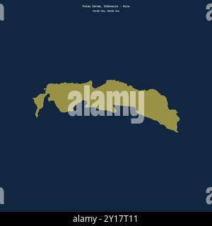 Pulau Seram in the Ceram Sea - belonging to Indonesia. Described ...