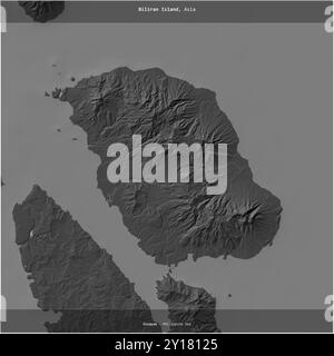 Biliran Island in the Philippine Sea on a colored elevation map Stock ...