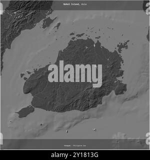 Shape of Bohol Island in the Philippine Sea, belonging to Philippines ...