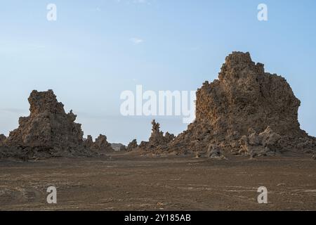Sunrise around the Volcanic Chimneys of Lake Abbe aka Lac Abbe Bad ...