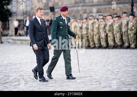 Denmark's Defense Minister Troels Lund Poulsen arrives for a meeting of ...
