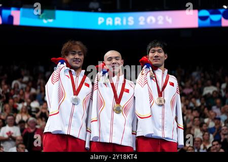 China's Yuan Weiyi during the Men's 50m Freestyle S5 final at the Paris ...