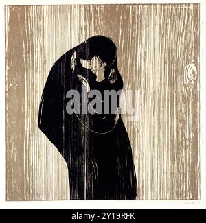 Edvard Munch The Kiss IV (1902), oil, Symbolism, intimate romantic ...