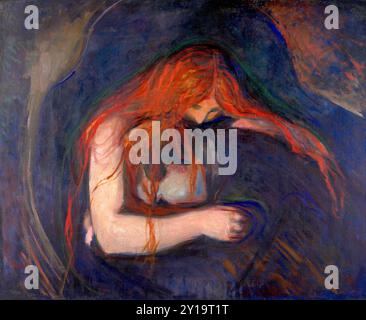 Love and Pain (Vampire). Edvard Munch. 1895 Stock Photo - Alamy