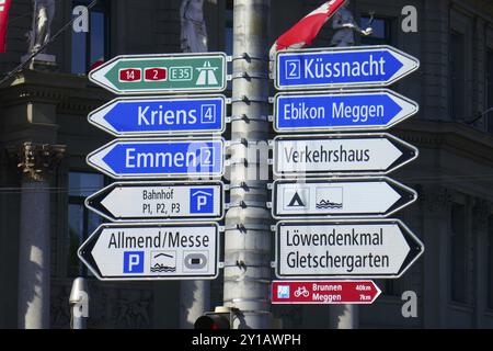 Signs in Lucerne Stock Photo - Alamy