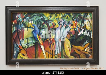 Zoological Garden I, August Macke, 1912, Lenbachhaus, Munich, Germany ...