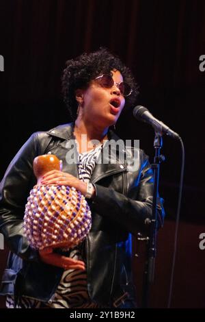 August 31, 2024, USA: MELVIS SANTA, vocalist, accompanies KENNY GARRETT ...