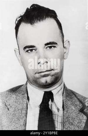 Portrait of John Dillinger 1934, american bank robber, gang leader and ...