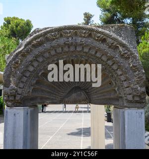 decorated lintel at the Israel Museum, Jerusalem, Israel Stock Photo ...