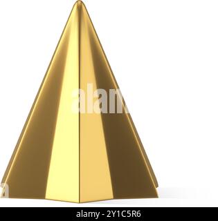 Minimalist golden metallic triangle Christmas tree winter holiday ...