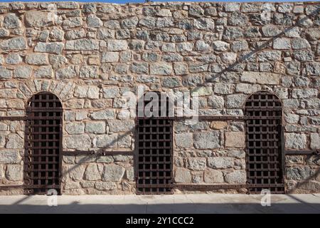 Yuma Territorial Prison rock walls and iron gates Stock Photo - Alamy