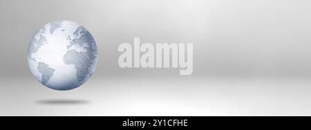 Snowball world globe isolated on white background. Environmental ...