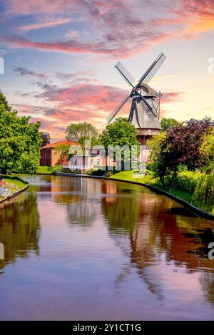 Landscape of agricultural East Frisia, Lower Saxony, Germany Stock ...