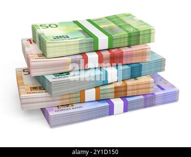 Stacks of Norwegian Krone currency banknotes Stock Photo - Alamy