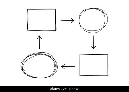 sketch infographic mind map with arrows and circles Stock Vector Image & Art - Alamy