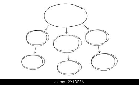 sketch infographic mind map with arrows and circles Stock Vector Image & Art - Alamy
