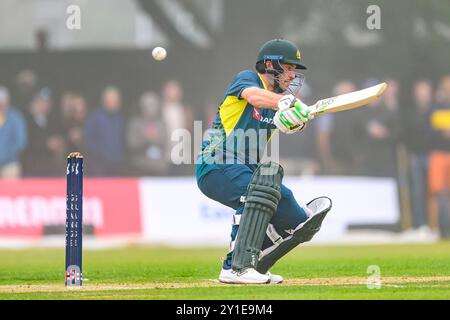 Australia's Josh Inglis plays a shot during play on day one of the ...