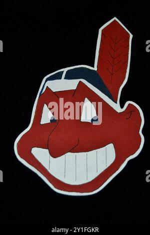 Cleveland Indians Chief Wahoo logo neon sign, the old mascot of the ...