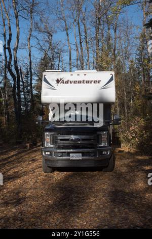 Campervan in Marten campground in Lesser Slave Lake Provincial Park in ...
