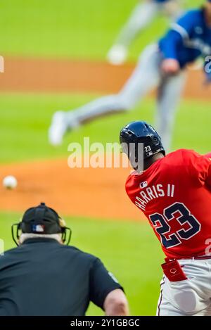 Atlanta Braves' Michael Harris II plays during the second baseball game ...