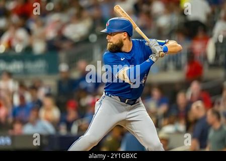 Toronto Blue Jays' Nathan Lukes in action during a baseball game ...