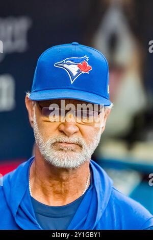 Toronto Blue Jays bench coach Don Mattingly speaks during a World ...