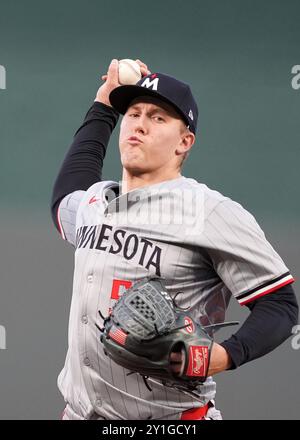 Sep 6 2024 Minnesota Twins Pitcher Zebby Matthews 52 Pitches At