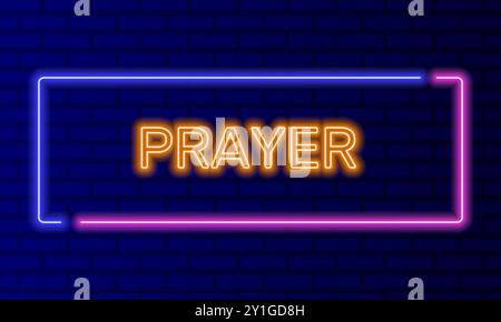 Prayer Neon Label Stock Vector Image & Art - Alamy