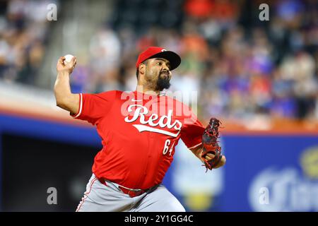 Cincinnati Reds pitcher Tony Santillan throws in the seventh inning of ...