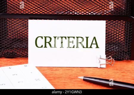 Criteria Controlling Follow Guidelines Conduct Concept. Criteria word ...