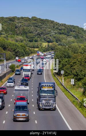 Traffic jam M5 South bound Stock Photo - Alamy