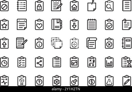 Notes tasks icons High-Quality Vector Icons Collection with Editable ...