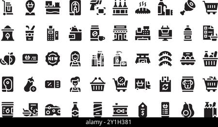 Grocery icons High-Quality Vector Icons Collection with Editable Stroke ...