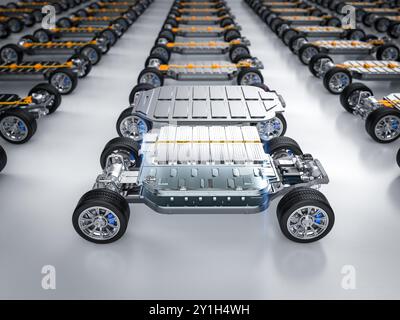 3d rendering exploded view of electric vehicle battery or pack of ...