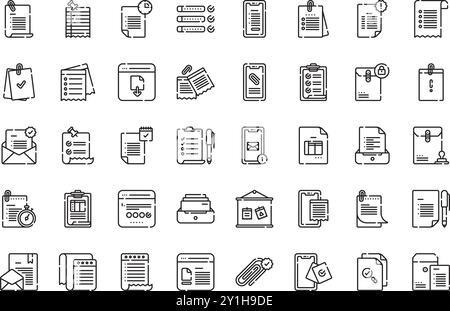 Notes and tasks icons High-Quality Vector Icons Collection with ...